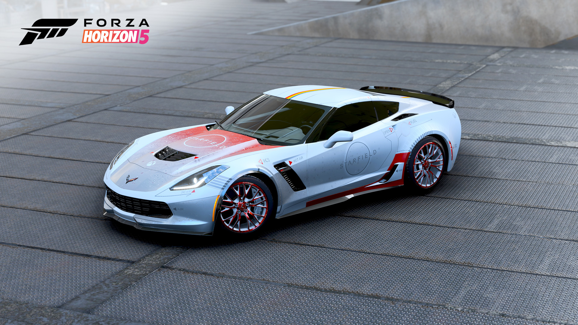 Obtenha uma skin Starfield para Corvette Z06 em Forza Horizon 5