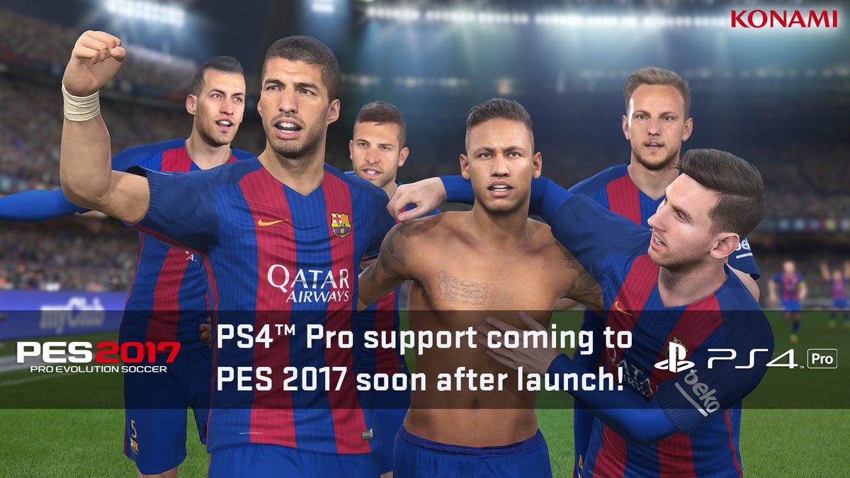 PES 2017 vai ser melhorado para a PS4 Pro - Pro Evolution Soccer 2017 ...