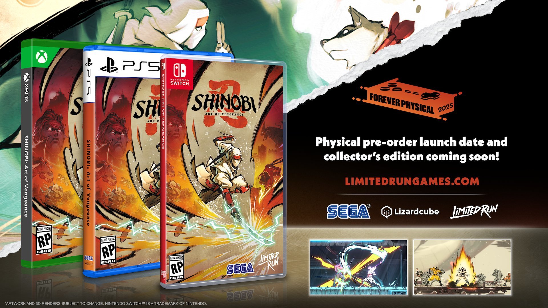 Shinobi: Art of Vengeance está recebendo uma versão física para consoles