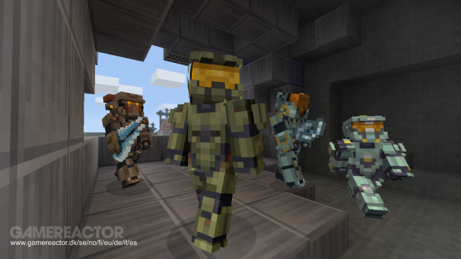 Master Chief e Locke a caminho de Minecraft