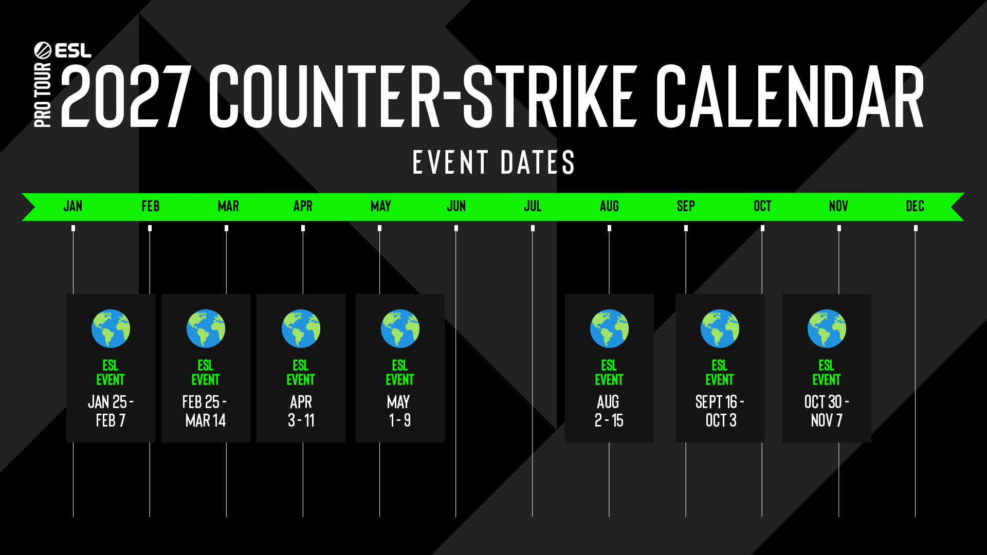 ESL anuncia seu calendário Counter-Strike 2 para 2027