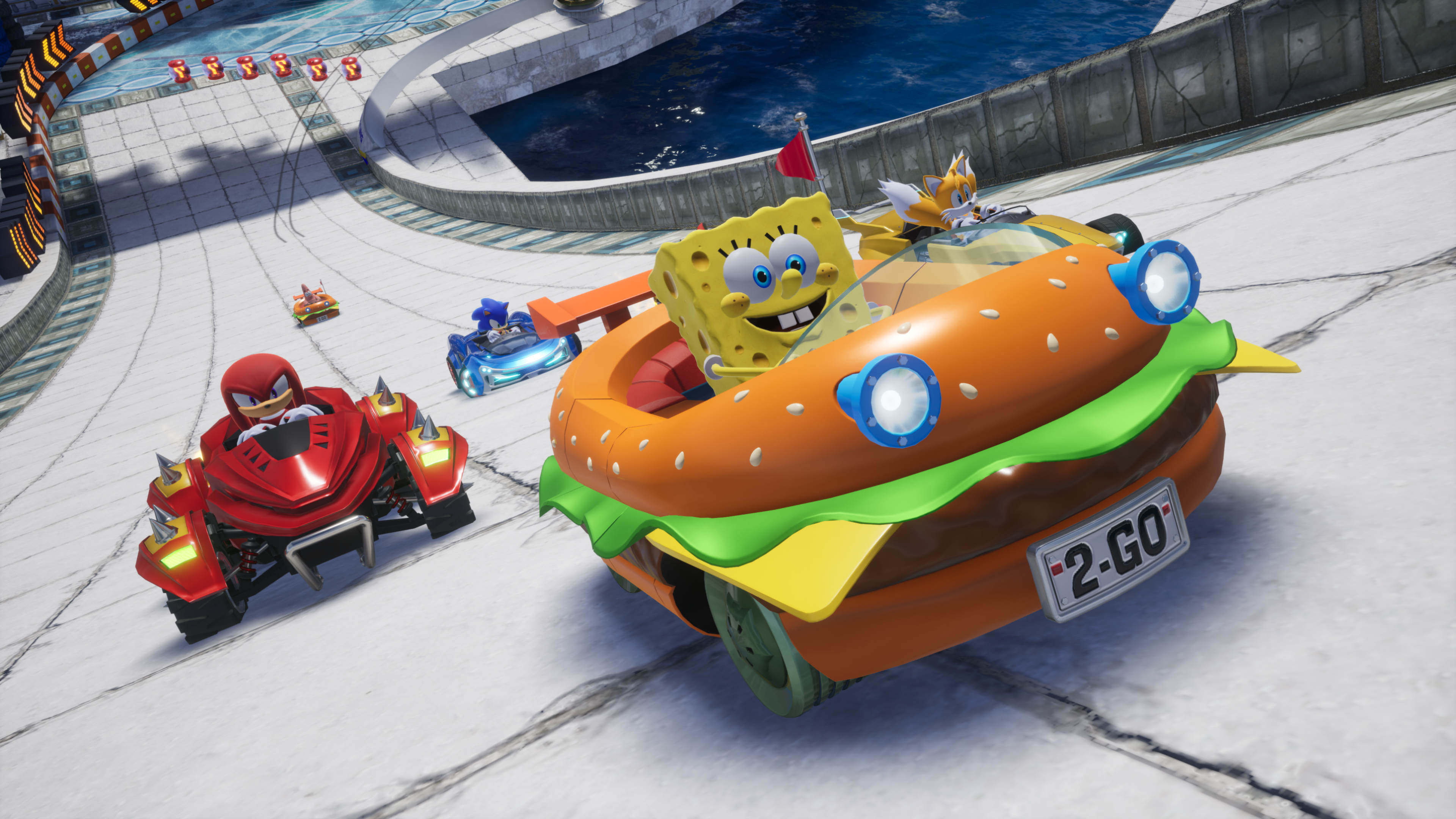 Bob Esponja chegou em Sonic Racing: Crossworlds