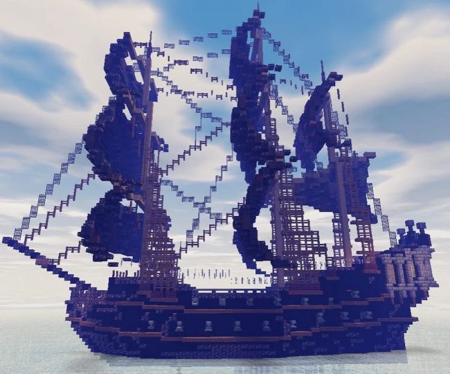 Navio de Piratas das Caraíbas foi construído ao pormenor em Minecraft